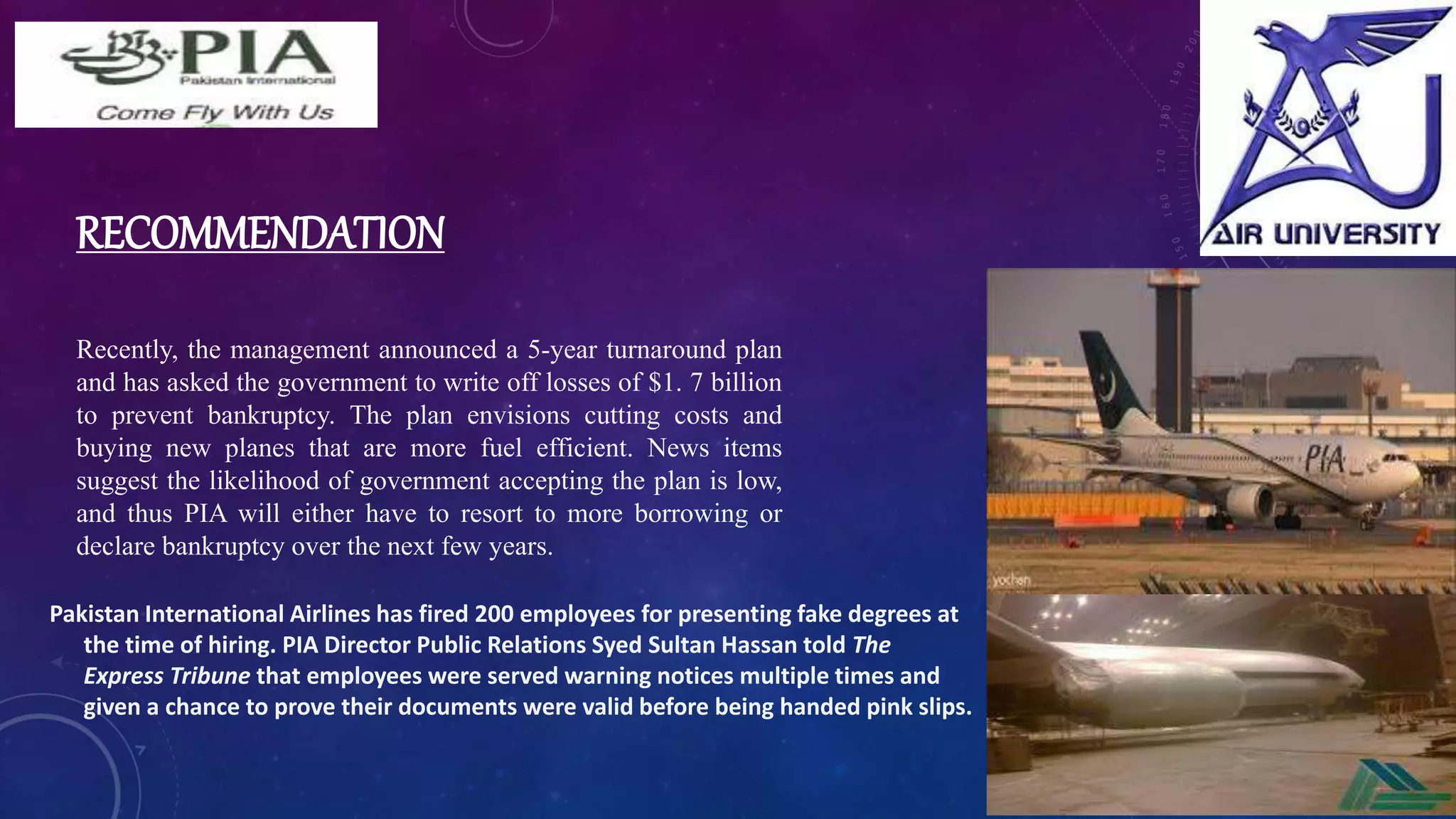 presentation on PIA | PPTX | Air Travel | Travel Type