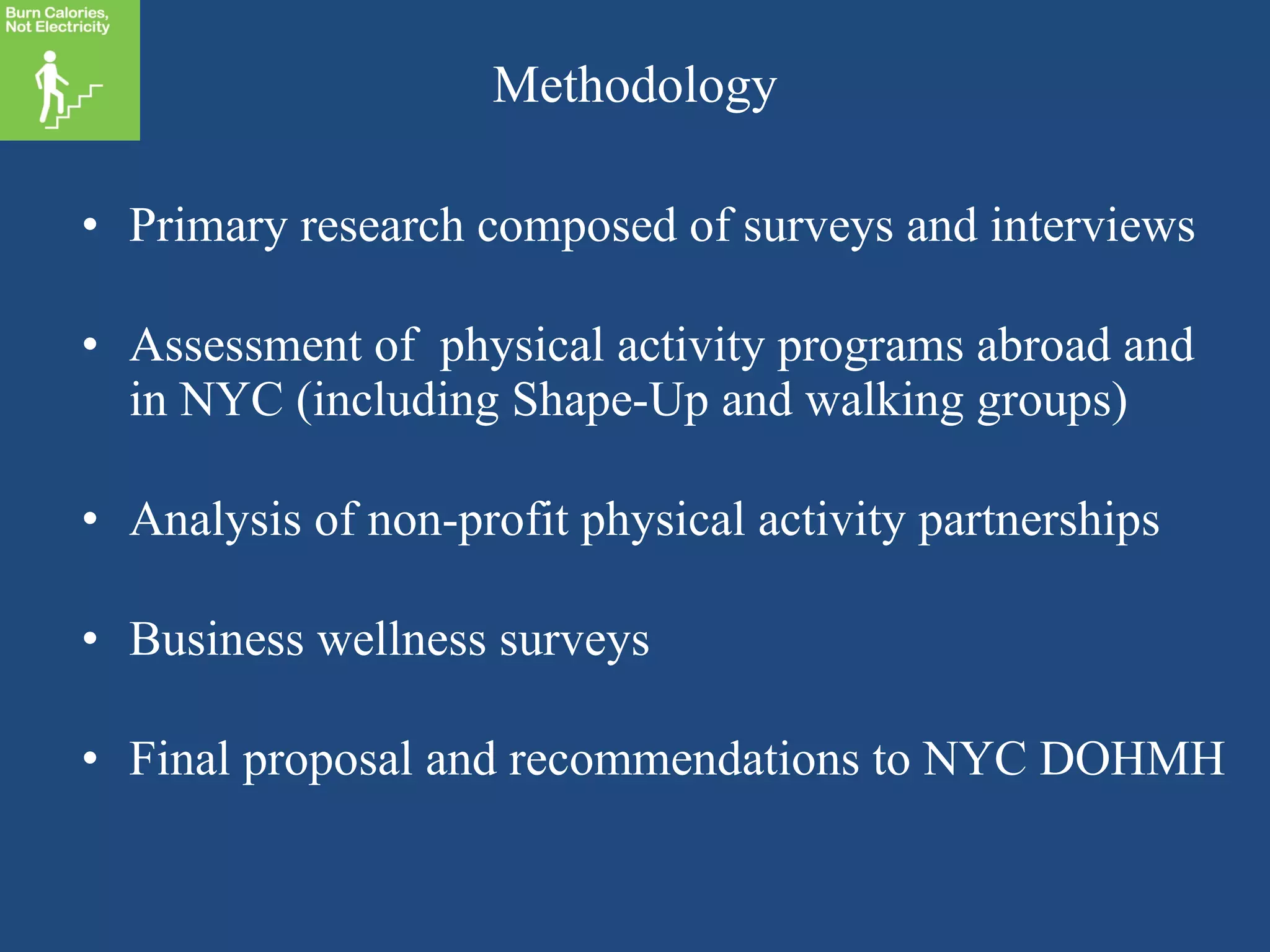 Consultancy Proposal to NYC DOHMH | PPT