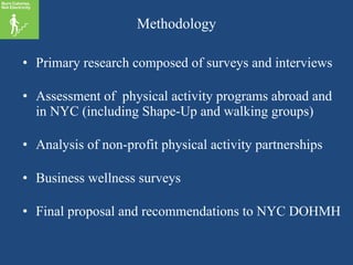 Consultancy Proposal to NYC DOHMH | PPT