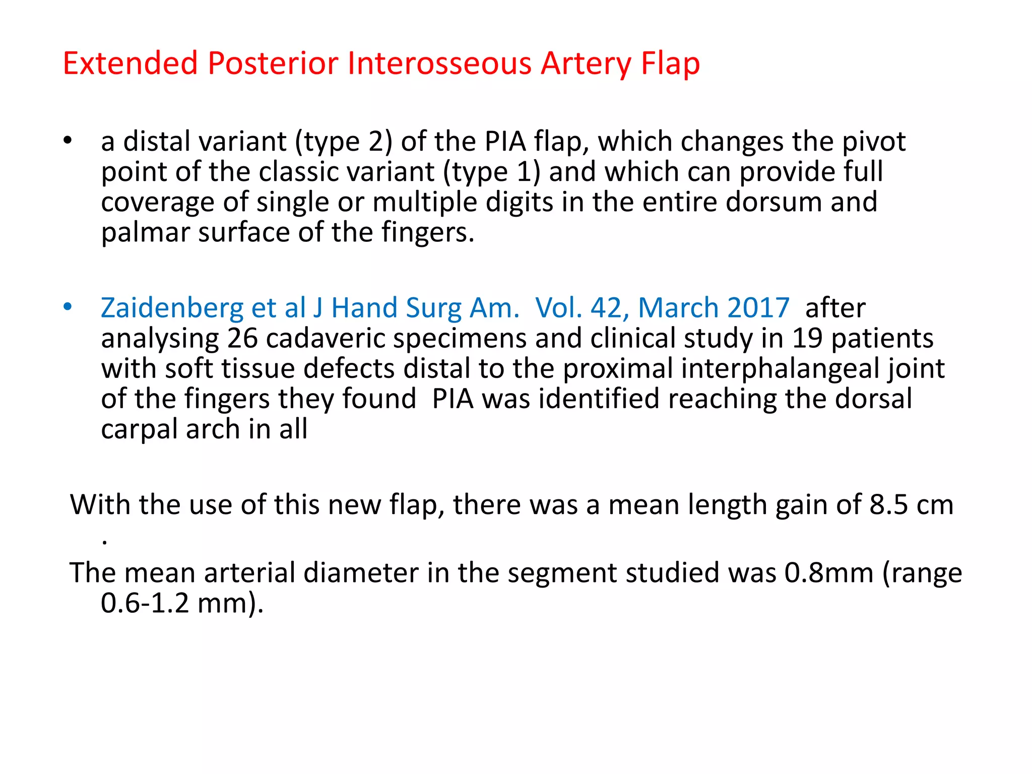 Posterior interosseous artery flap | PPTX