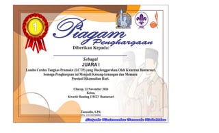 piagam lomba cerdas tangkas pramuka kecamatan bantarsari | DOCX