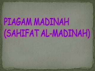 Piagam Madinah | PDF