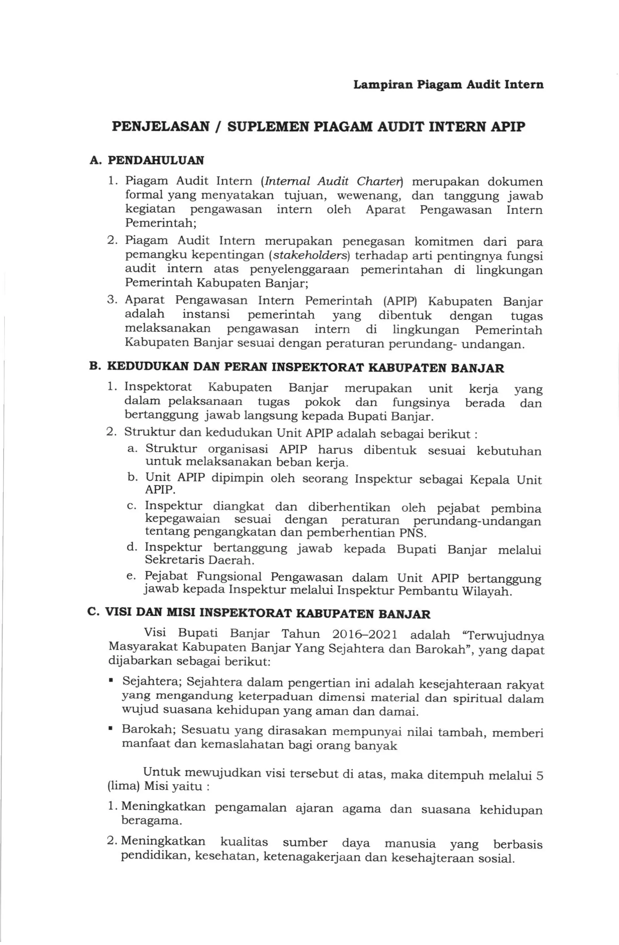 Piagam pengawasan (revisi) | PDF