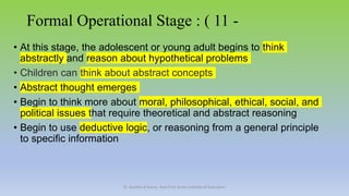 Piaget theory of Cognitive Development | PPTX