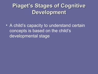 power point piaget's cognitive development theory and vygotsky's ...