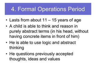 PIAGET COGNITIVE DEVELOPMENT | PPT