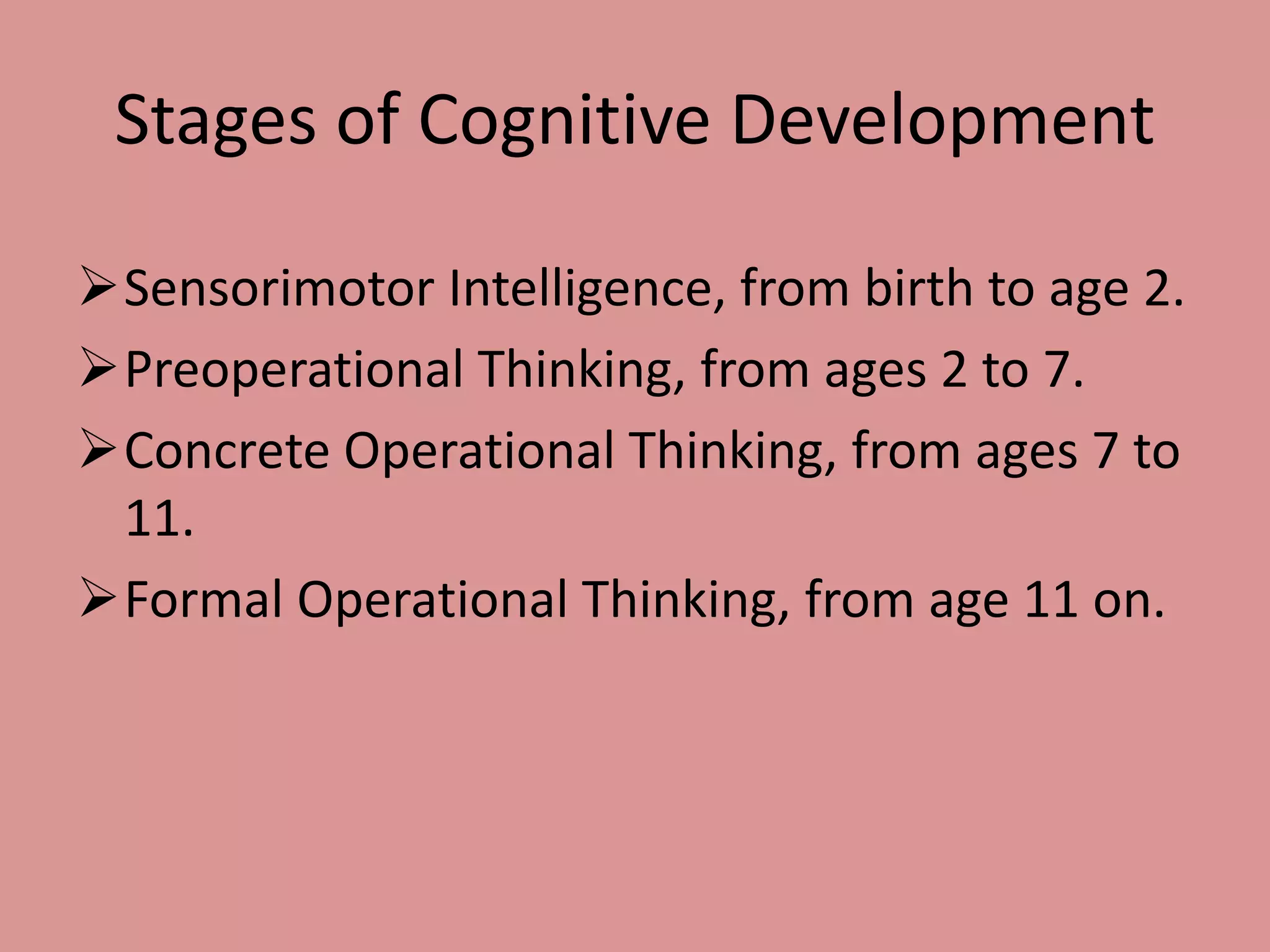 Piaget's Cognitive Development Theory | PPTX
