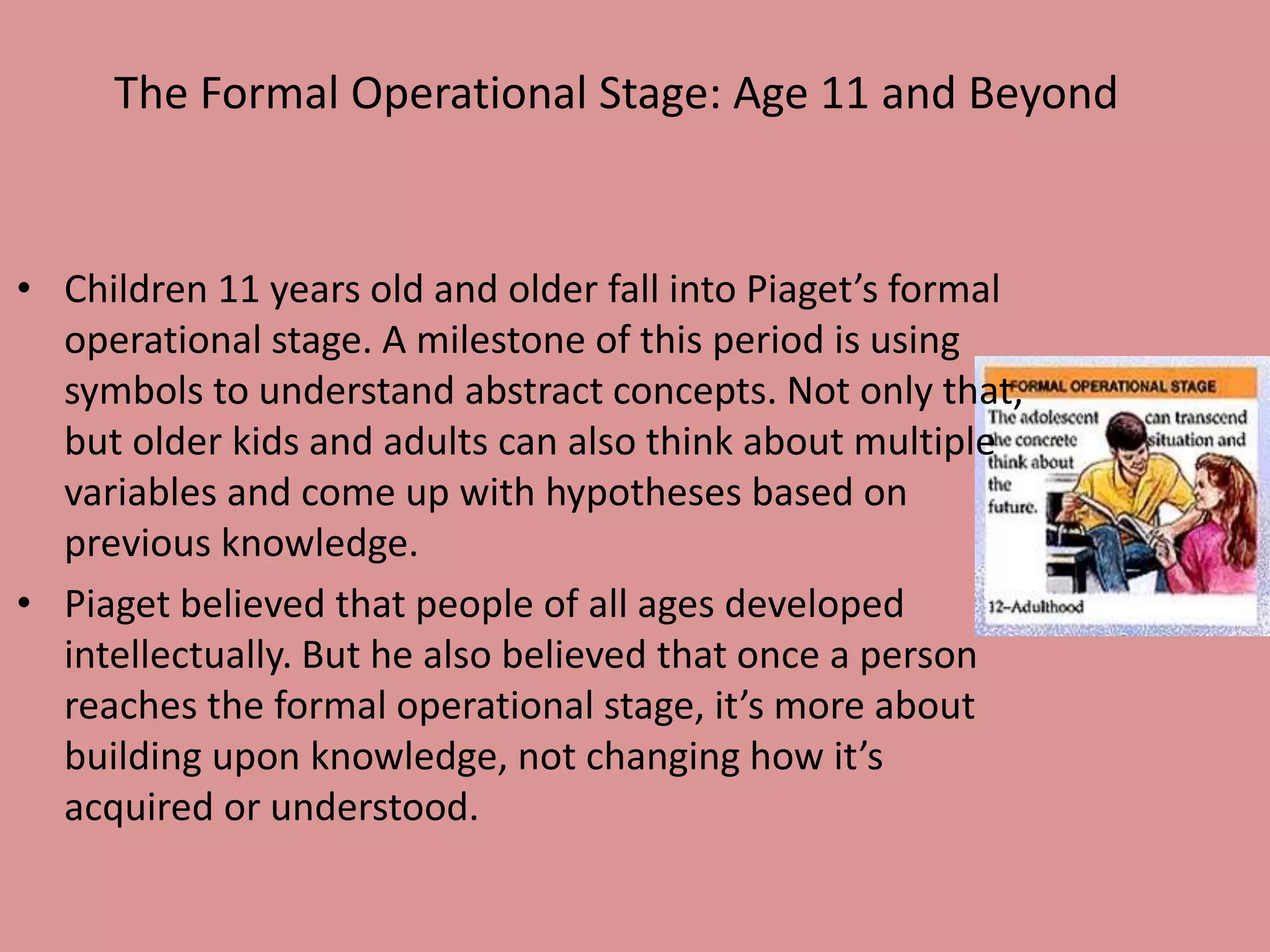 Piaget's Cognitive Development Theory | PPTX