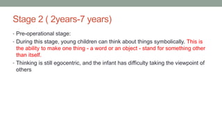 Piaget contribution.pptx Piaget's cognitive development stages | PPTX