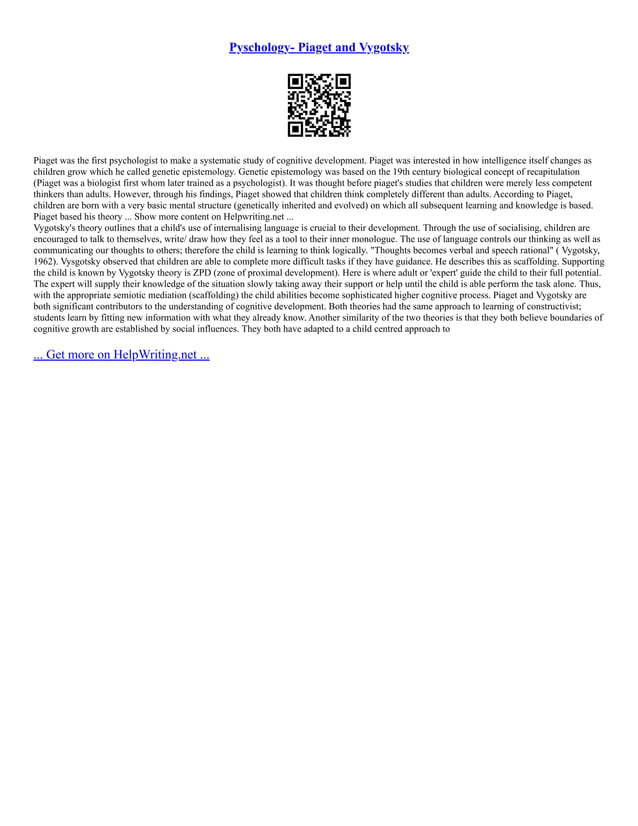 Piaget Observation | PDF