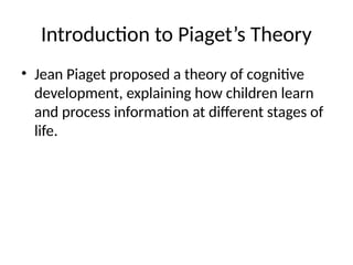 Piaget_Physical_Science education M.Ed or B.Ed