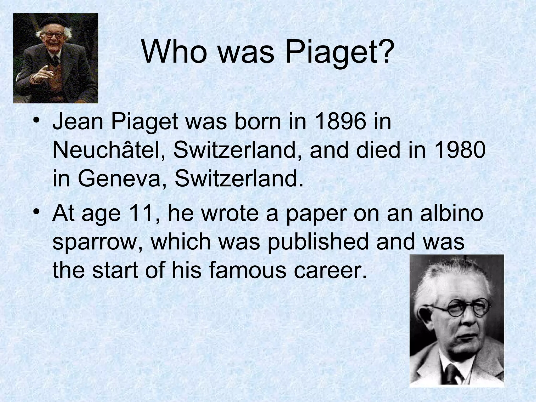 Piagets cognitivedevelopmenttheory 123587749173-phpapp01 | PDF