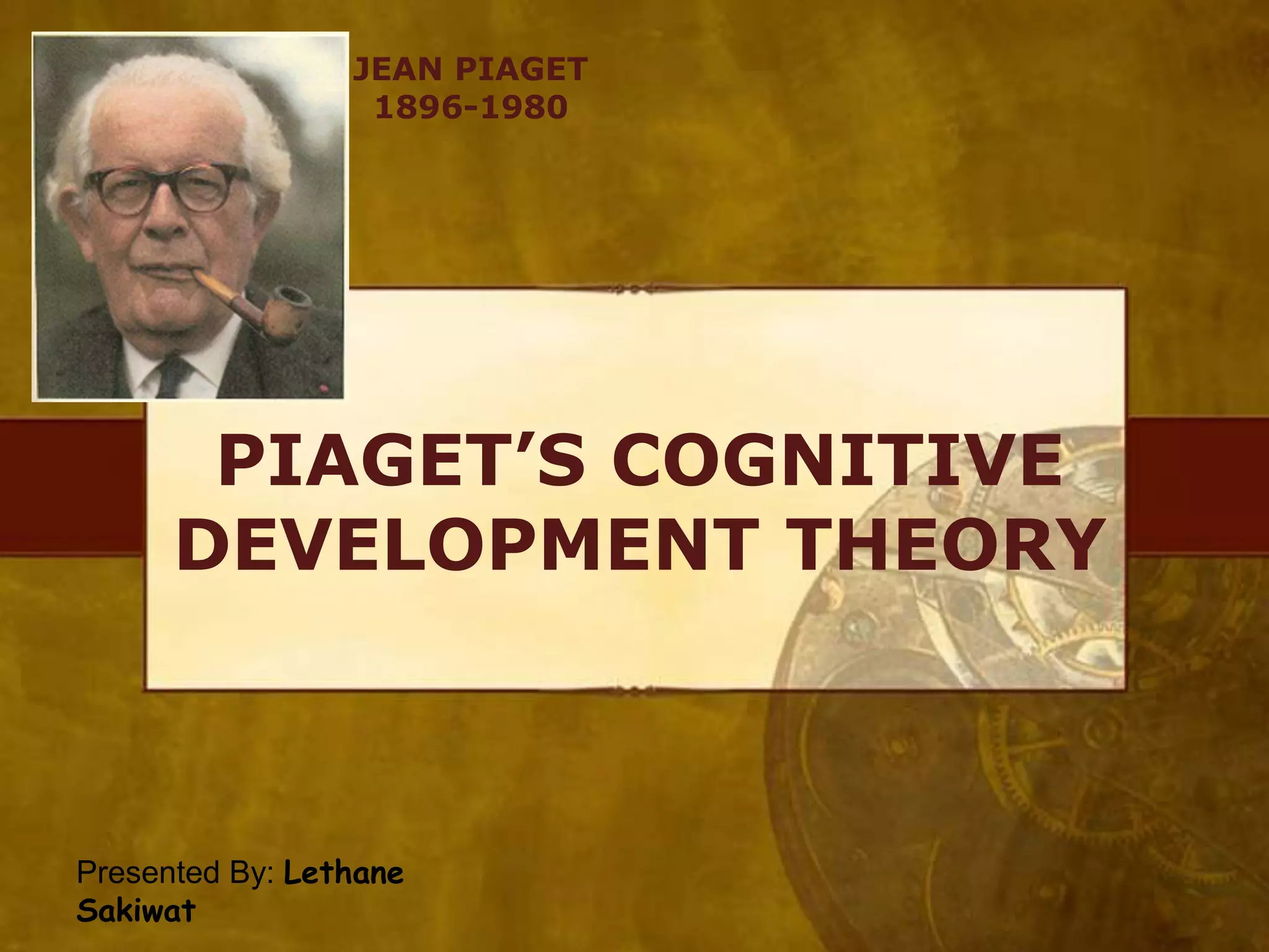 Piaget's cognitive development theory | PPTX