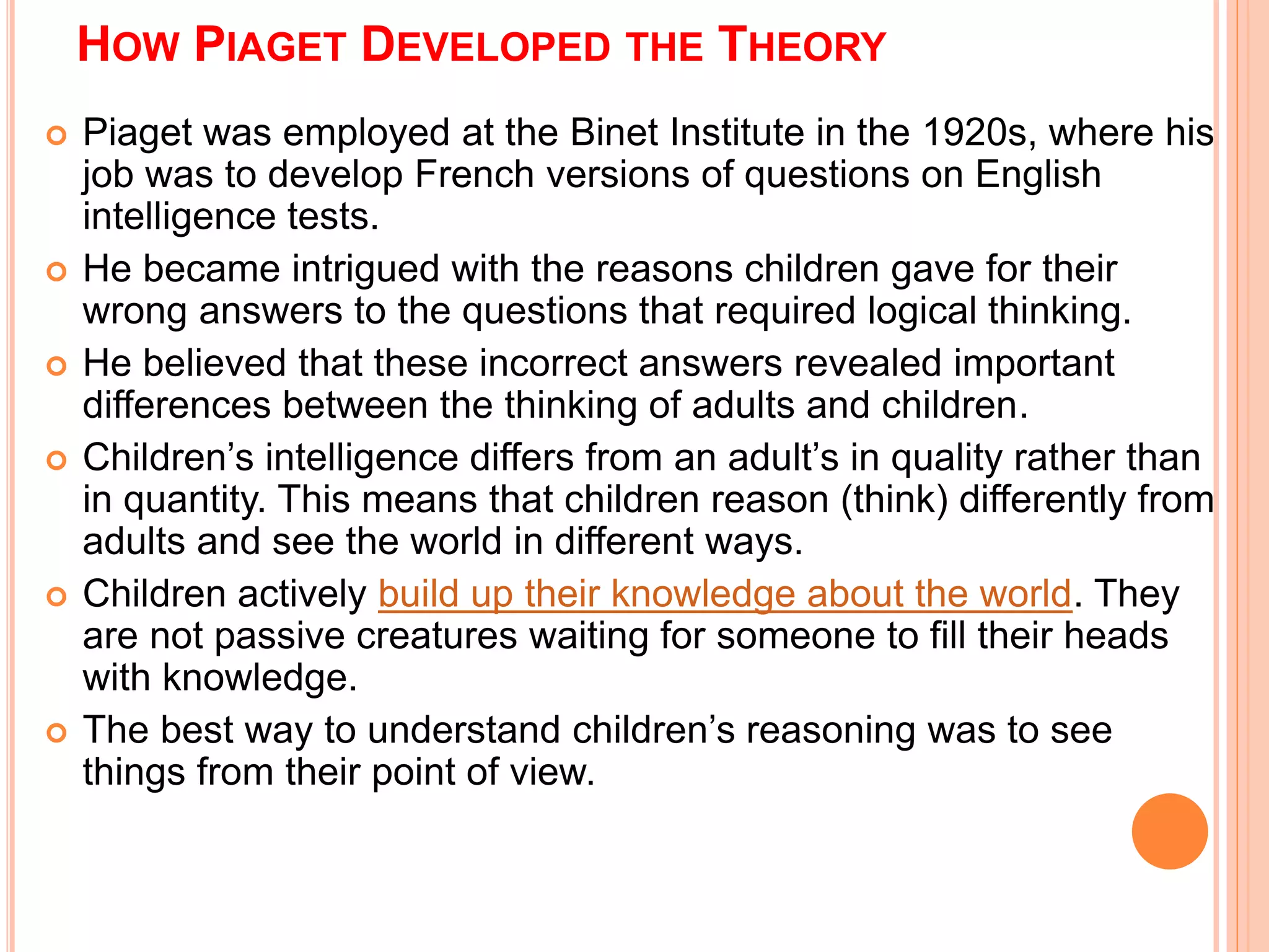 JEAN PIAGET THEORY/COGNITIVE DEVELOPMENT | PPTX