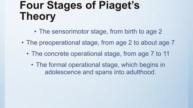 Piaget’s developmental activity | PPTX