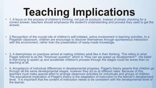 Piaget’s developmental activity | PPTX