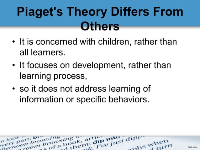 Piagets Cognitive learning theory | PPTX