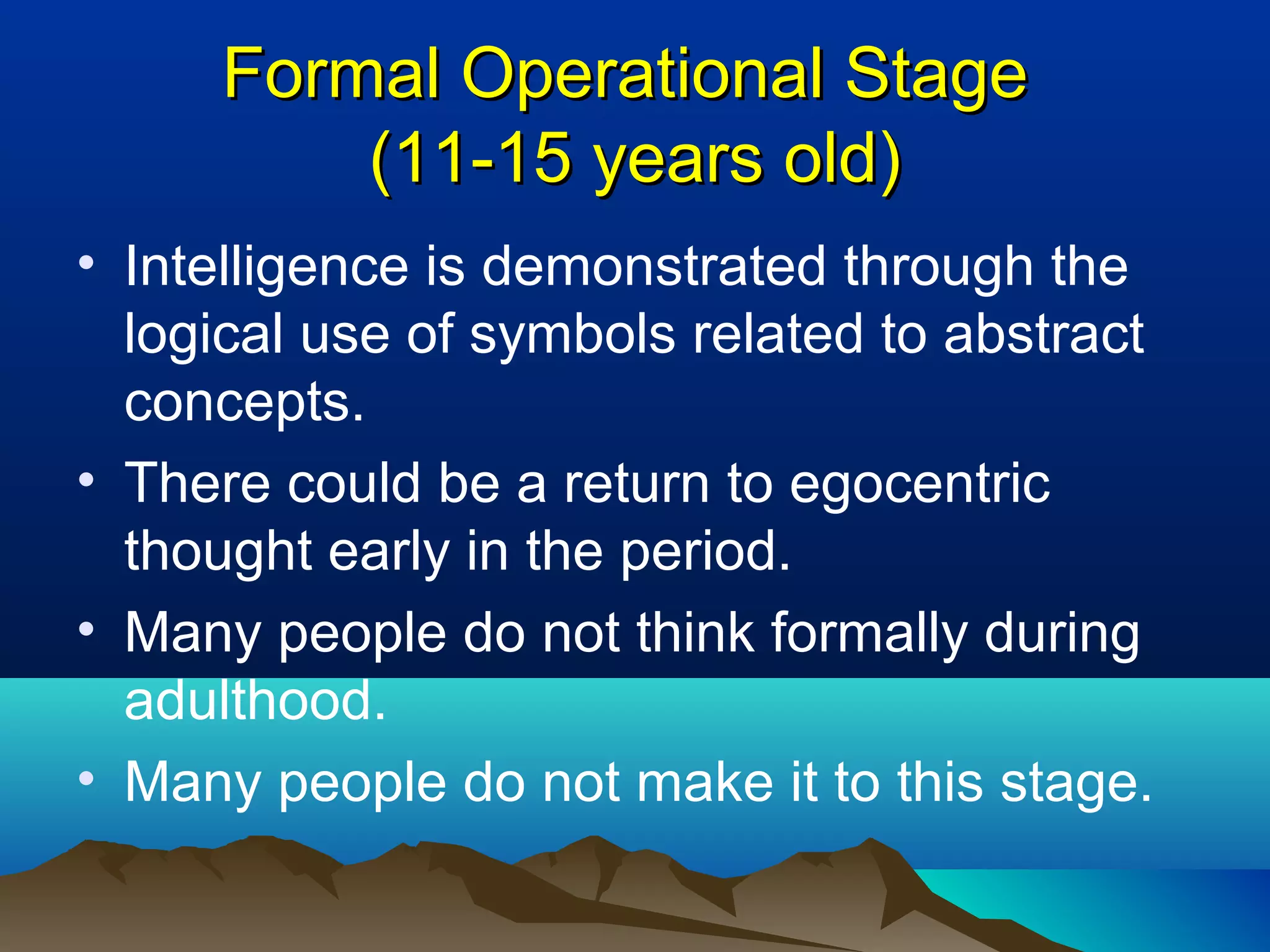 Piaget's stages of cognitive development | PPT