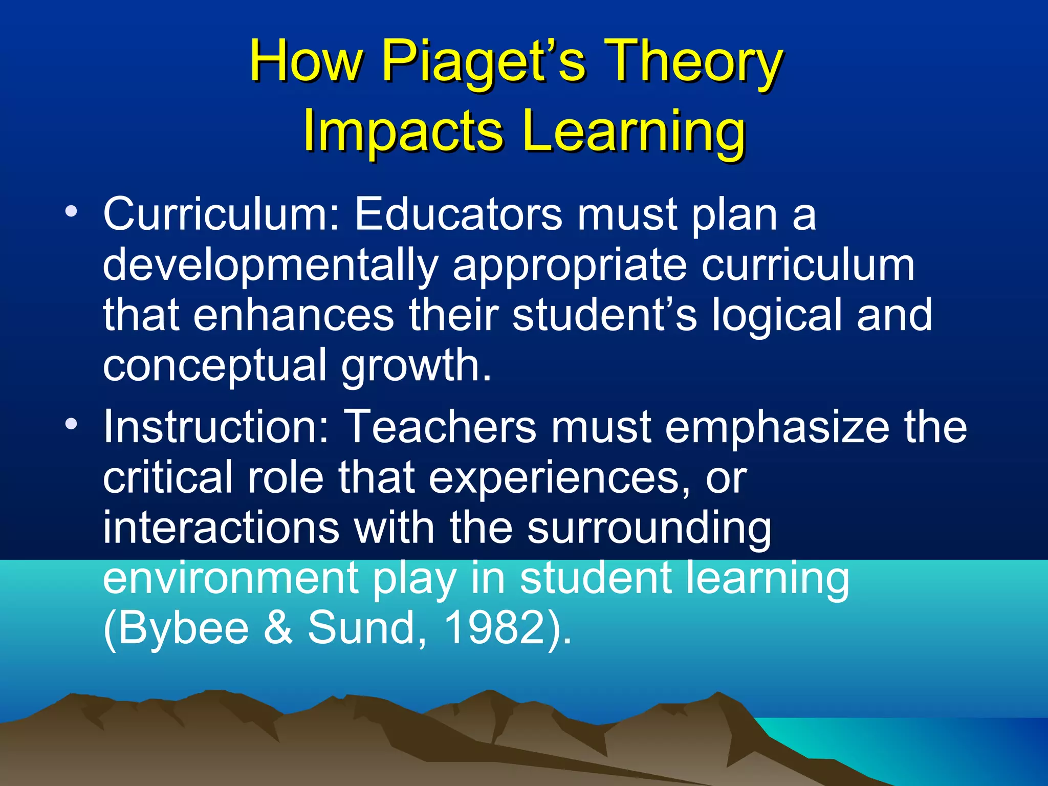 Piaget's stages of cognitive development | PPT