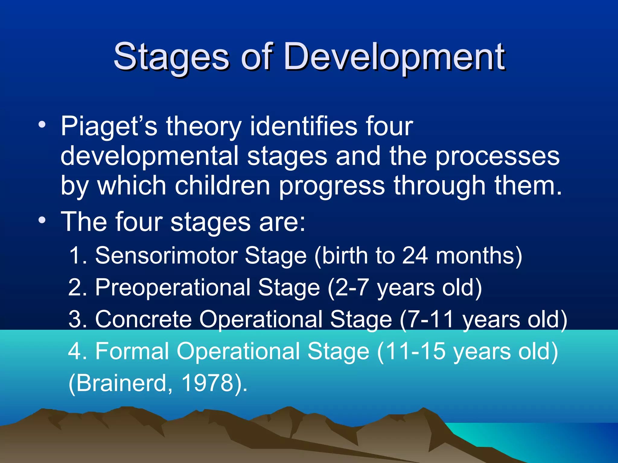 Piaget's stages of cognitive development | PPT