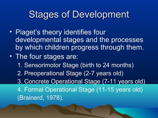 Piaget's stages of cognitive development | PPT | Parenting | Family and ...