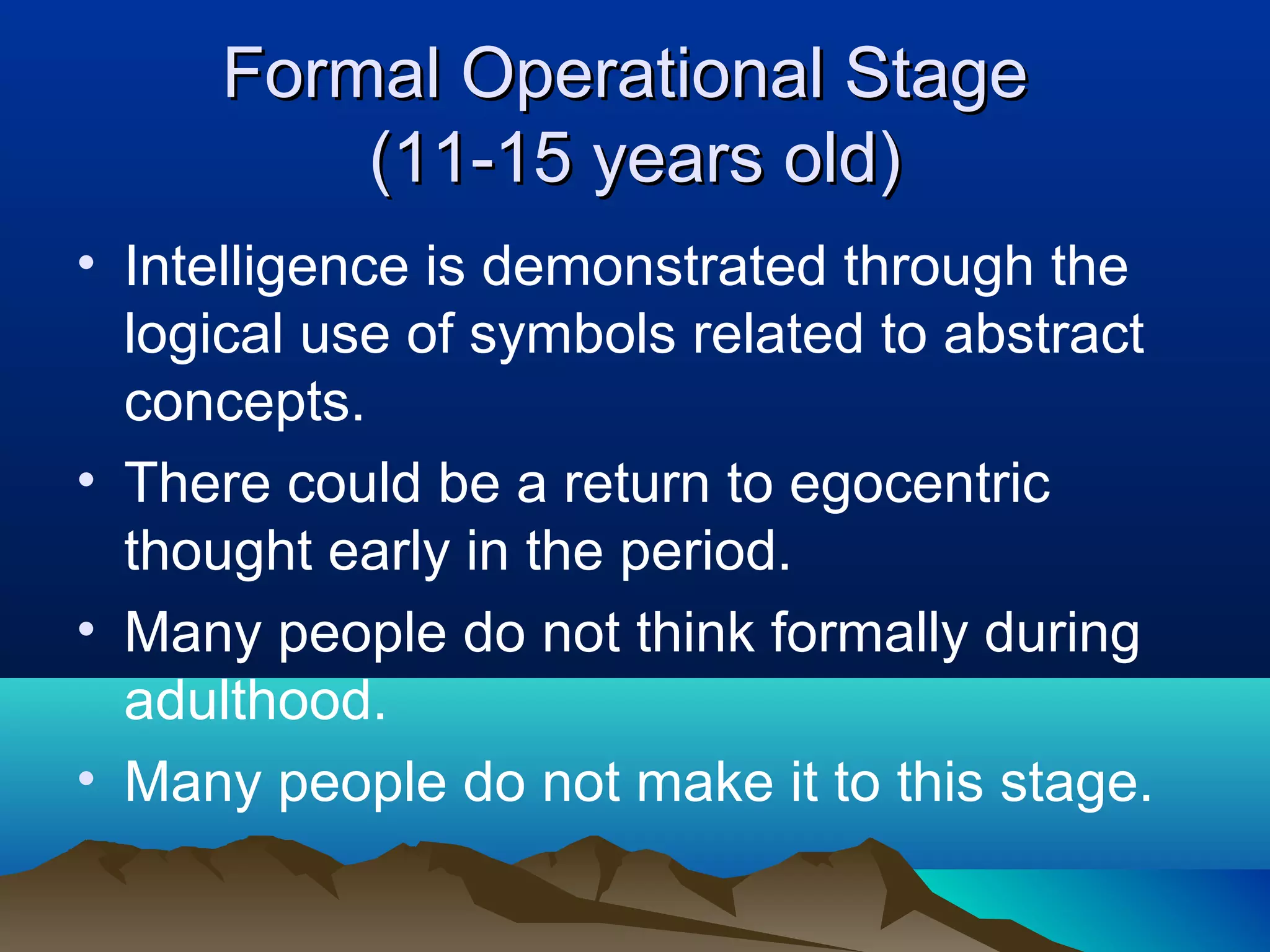 Piaget's stages of cognitive development | PPT