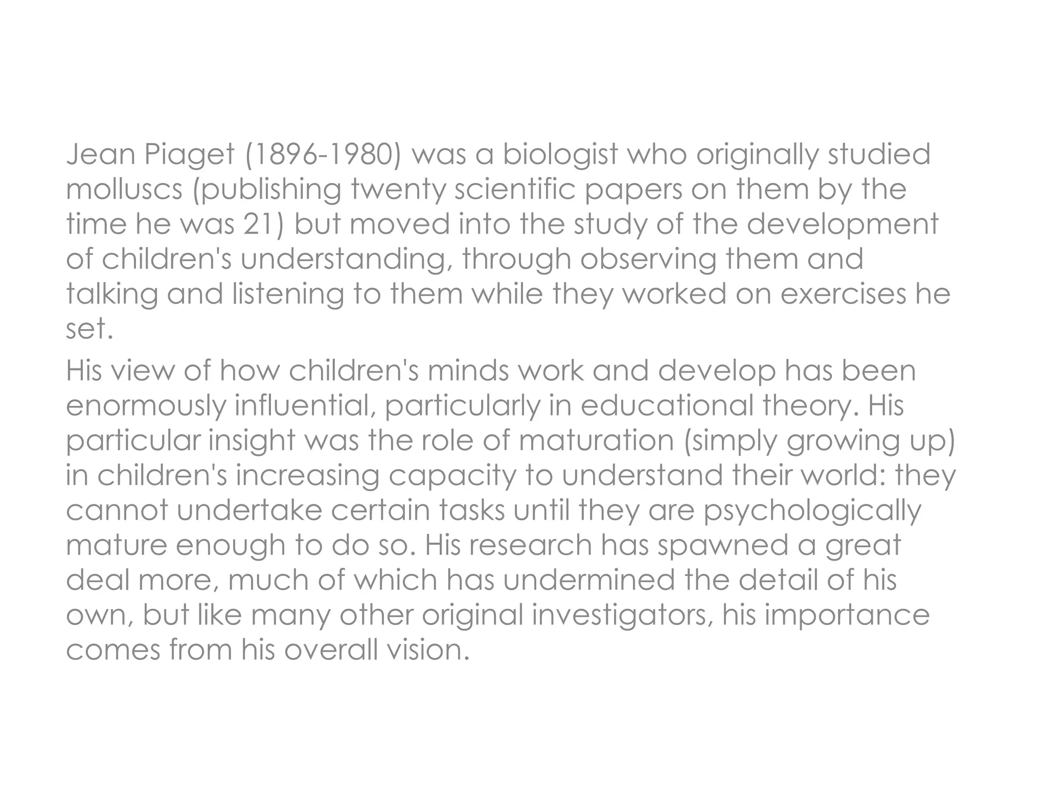 Piaget stages | PPTX