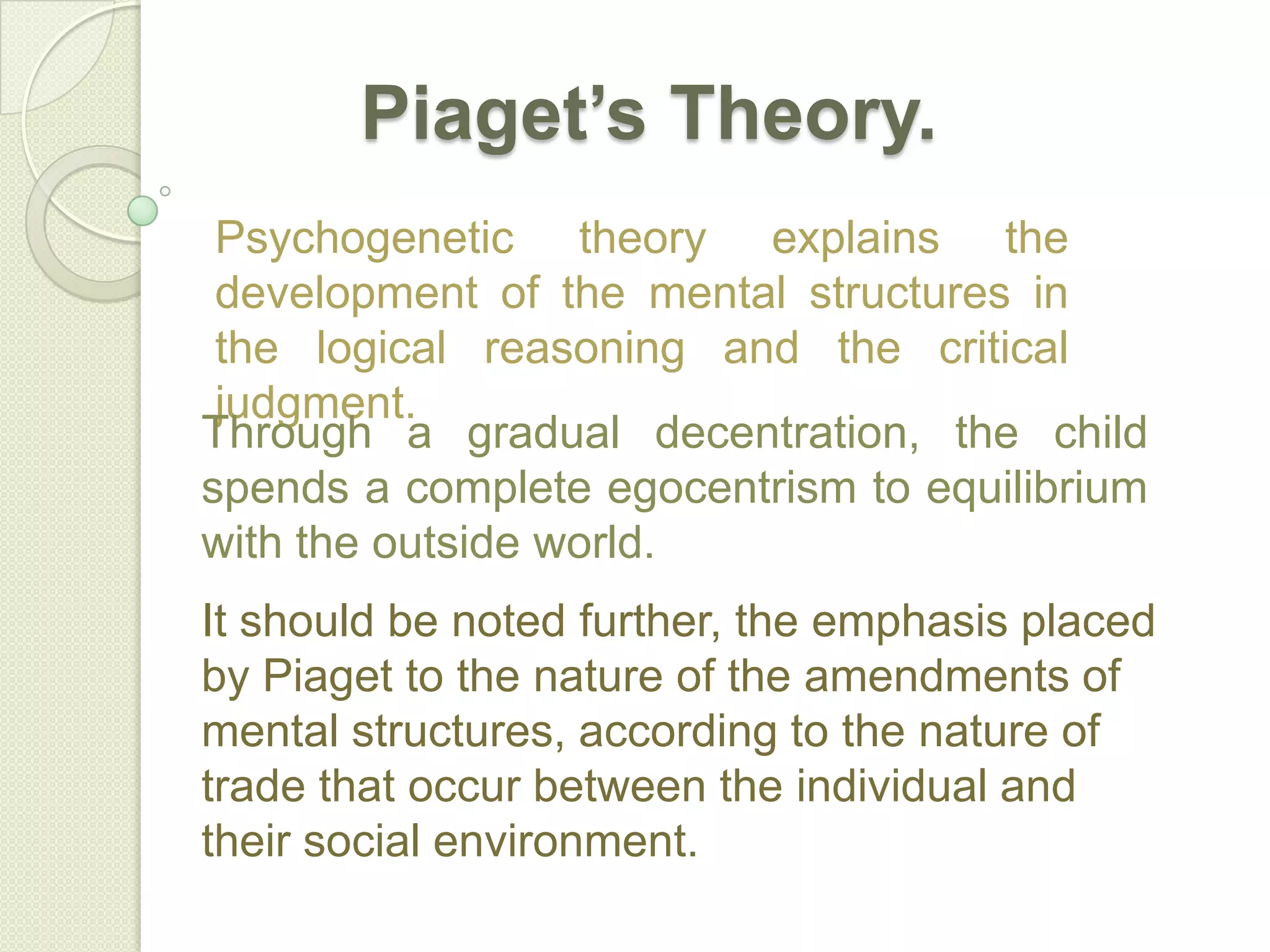 Piaget’s theory | PPTX
