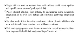 PIAGET'S TREORY OF COGNITIVE DEVELOPMENT | PPT