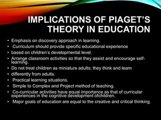 Piaget's Theory of Cognitive Development | PPTX