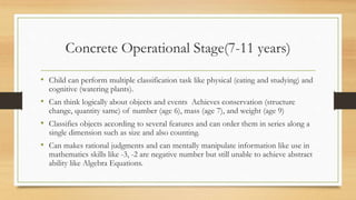 Piaget's theory of cognitive development | PPTX