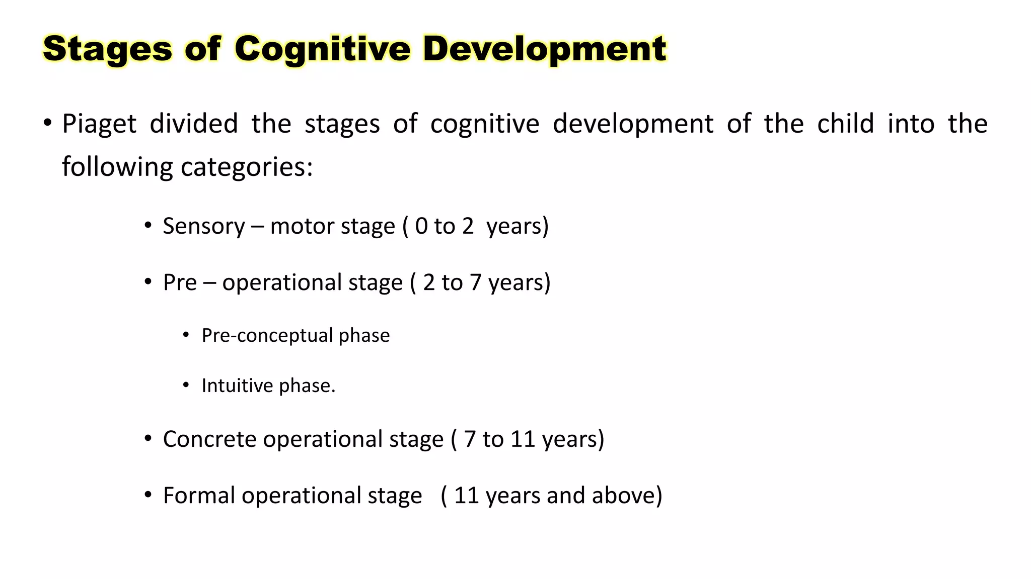 Piaget's theory of cogntive development | PPTX