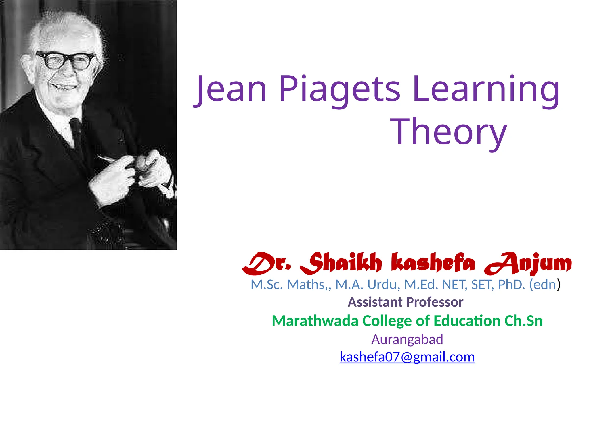 piagets theory of development with description | PPTX