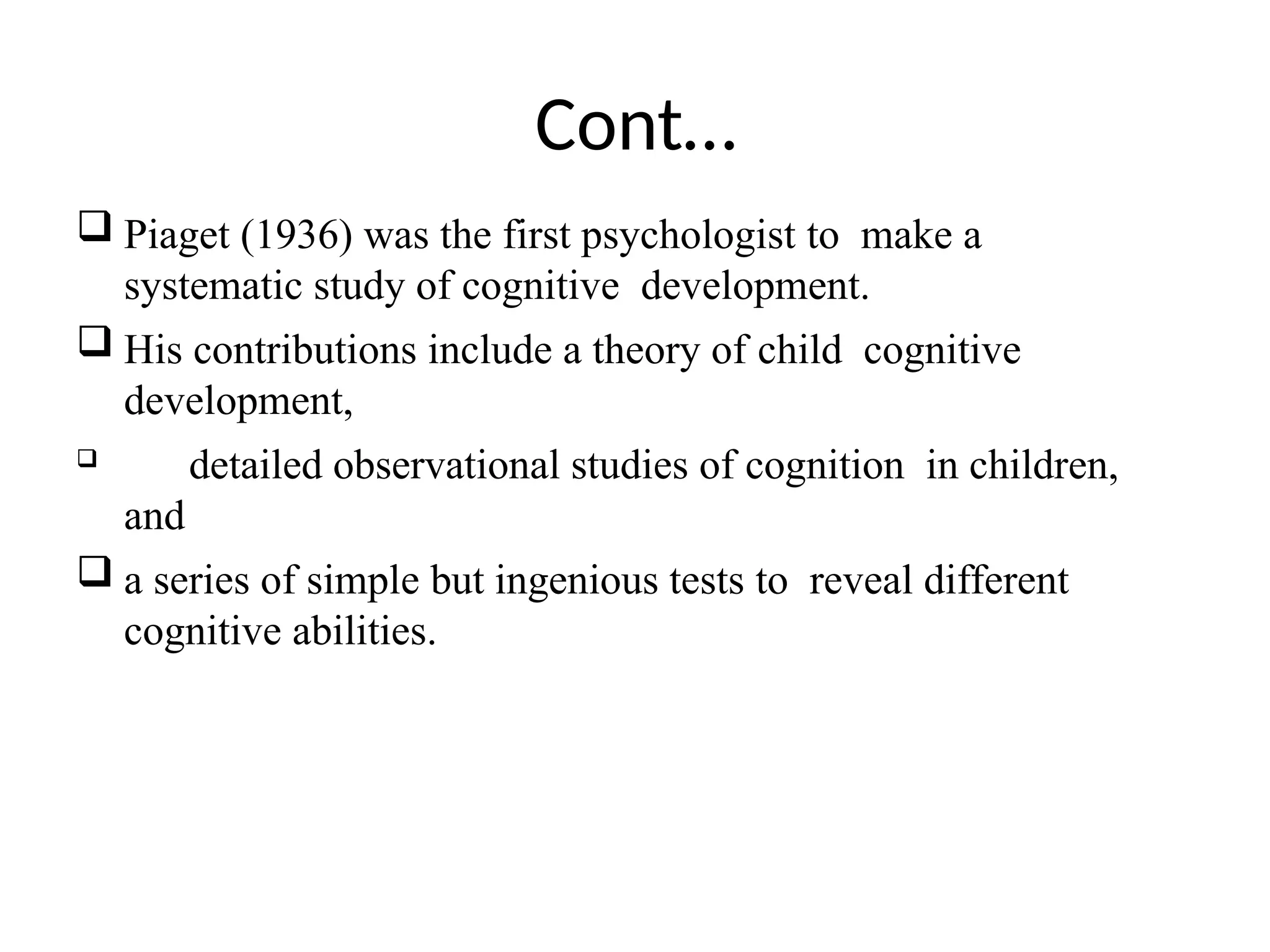 piagets theory of development with description | PPTX