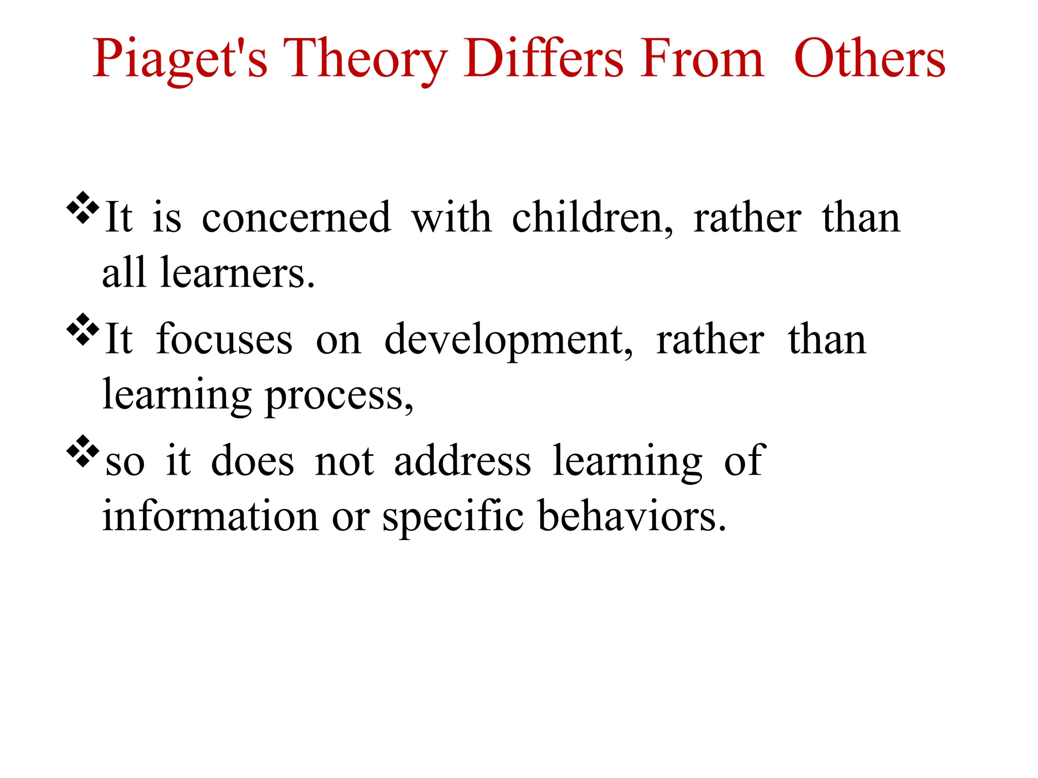 piagets theory of development with description | PPTX