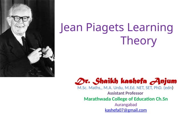 piagets theory of development with description | PPTX