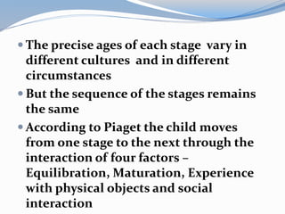 Piaget's theory on cognitive development | PPTX