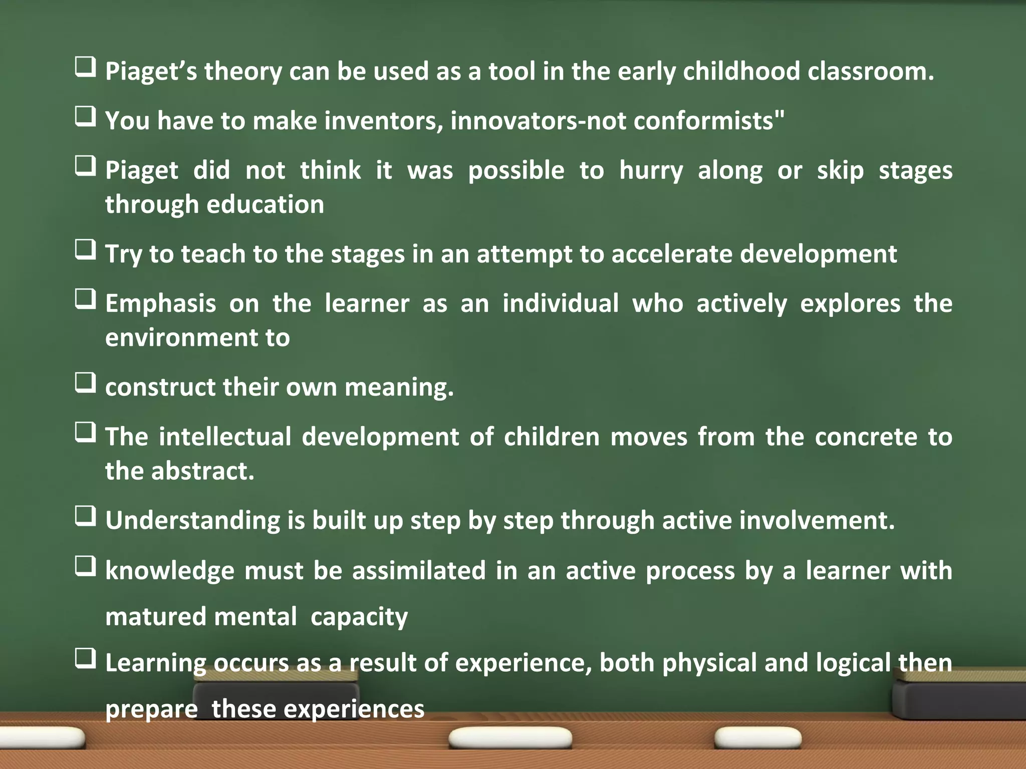 Piaget cognitive development theory | PPT
