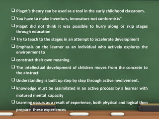 Piaget cognitive development theory | PPT