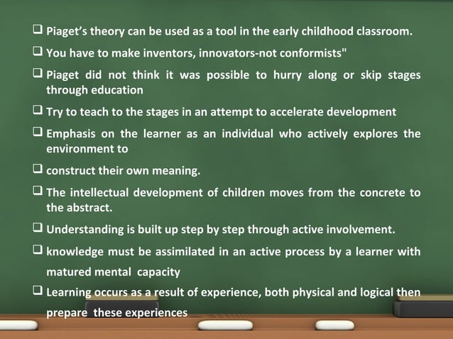 Piaget cognitive development theory | PPT | Science