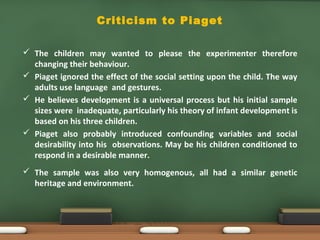 Piaget cognitive development theory | PPT