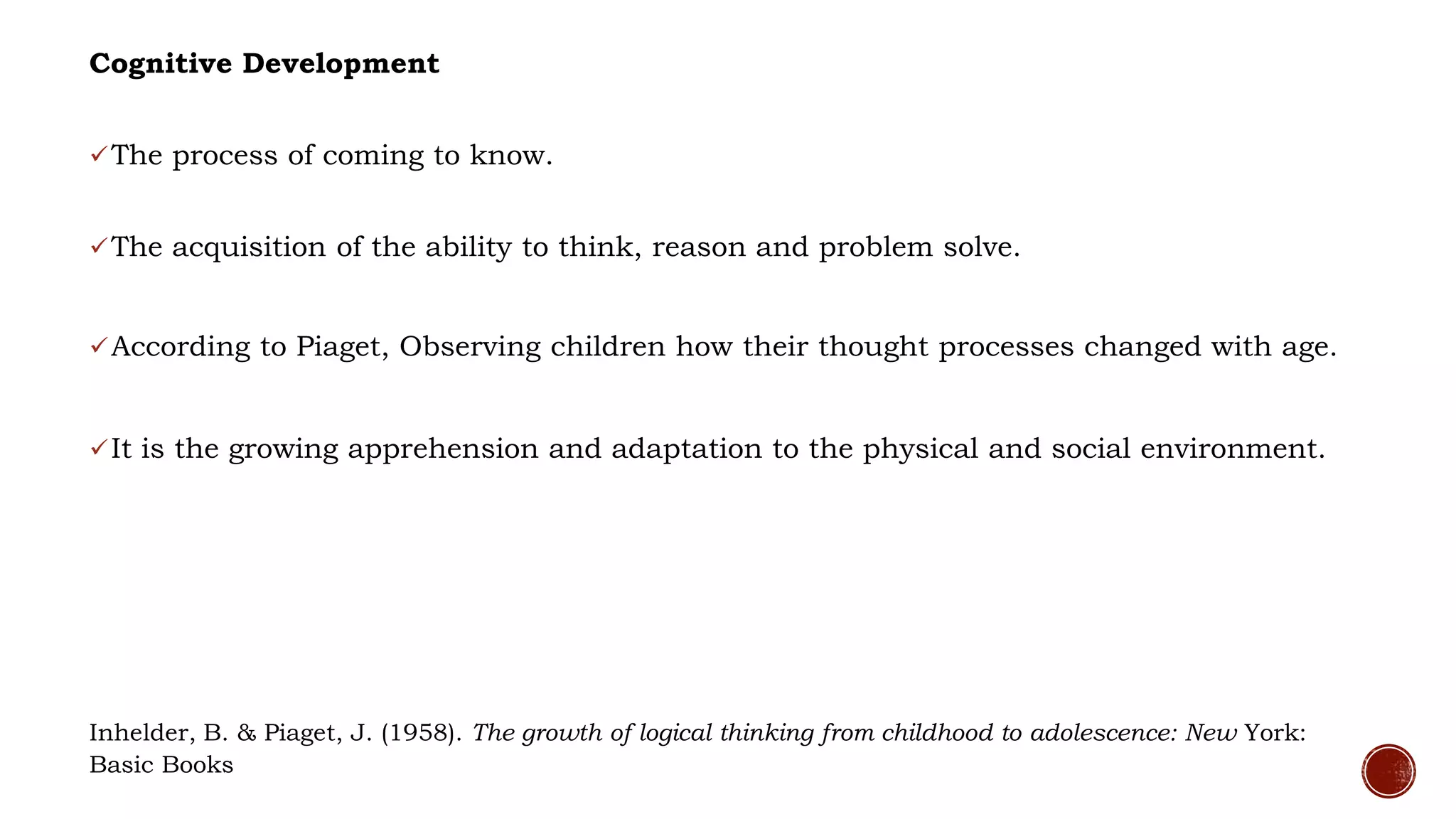 Jean Piaget Child Psychology | PPTX