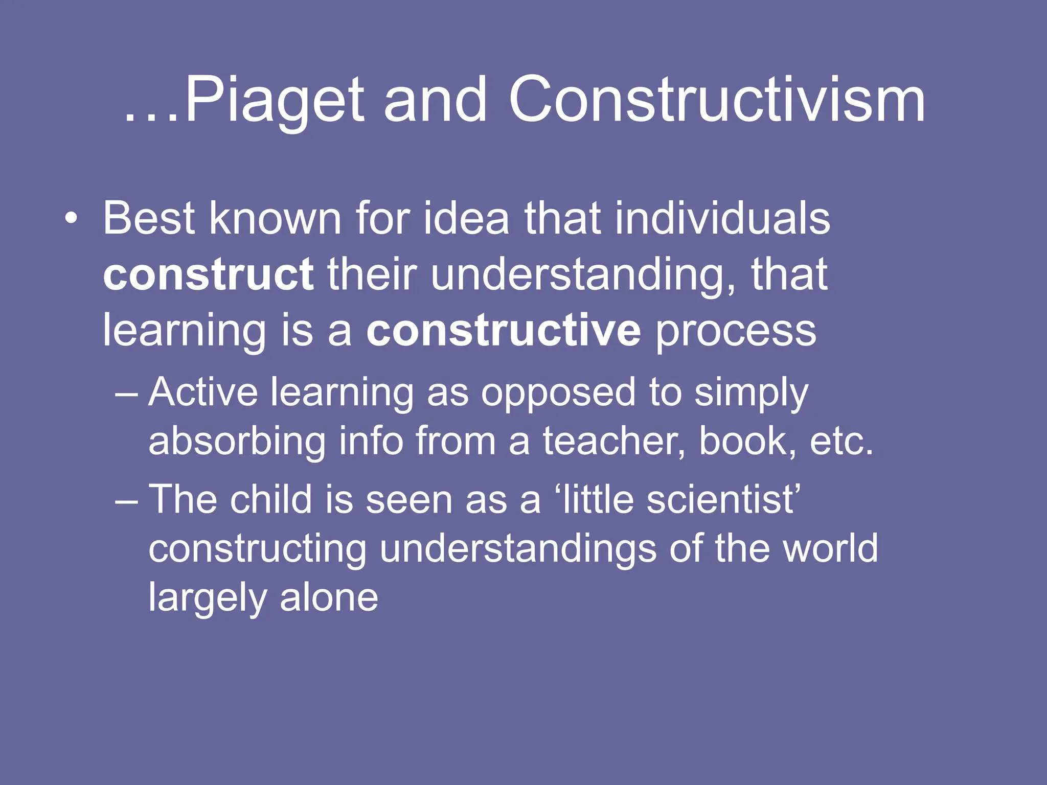 Jean Piaget Theory Of Cognitive Development | PPT