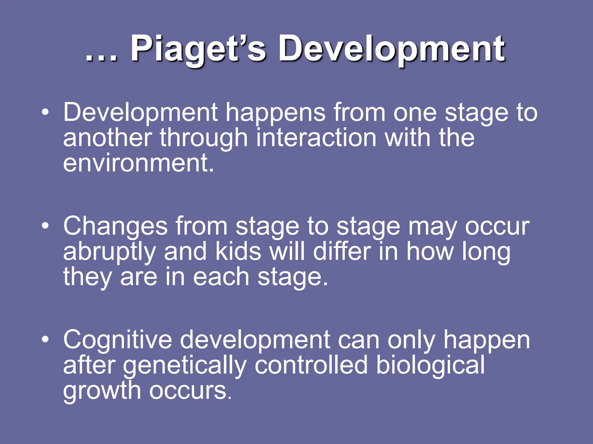Jean Piaget Theory Of Cognitive Development | PPT