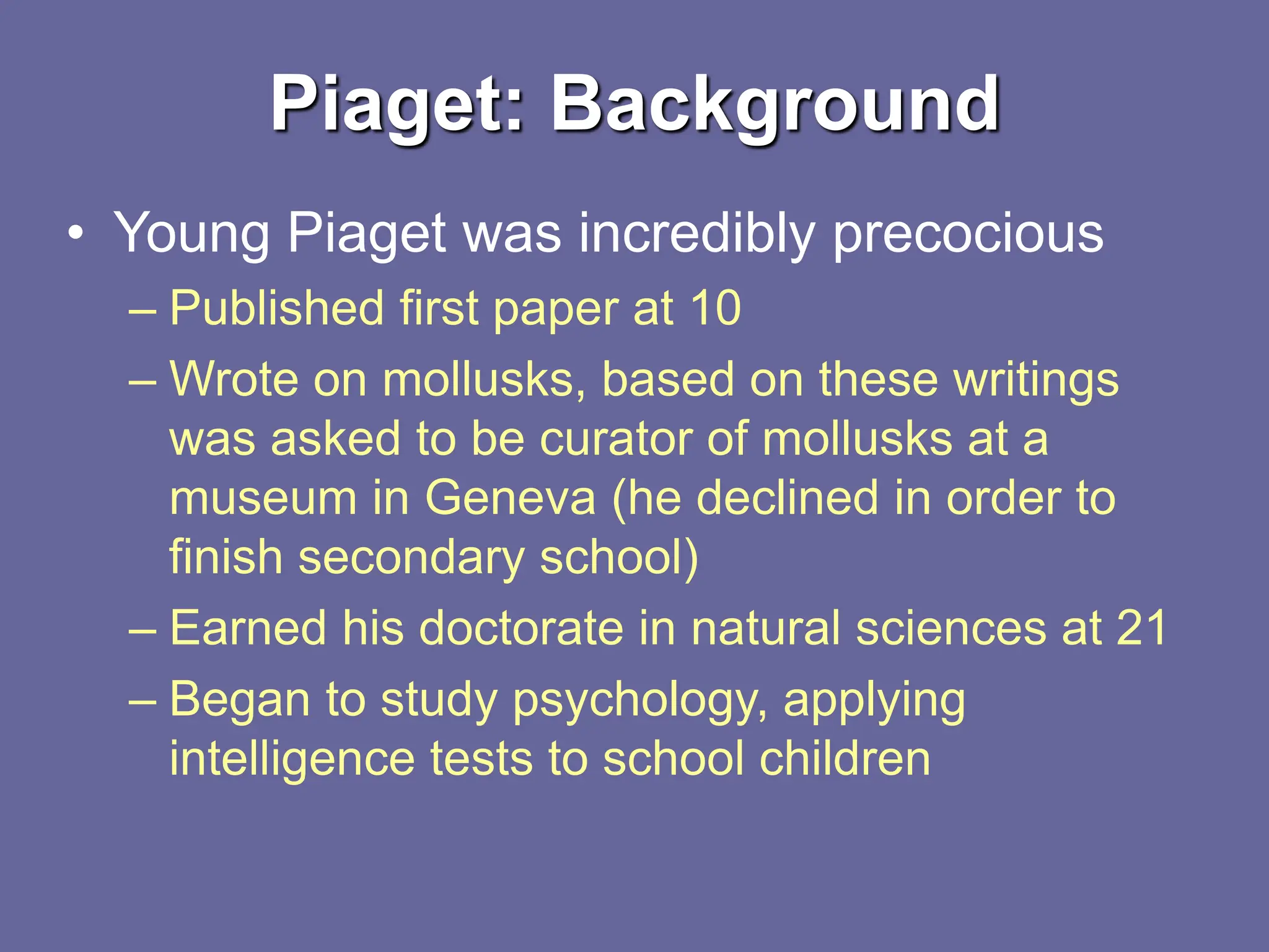 Jean Piaget Theory Of Cognitive Development | PPT