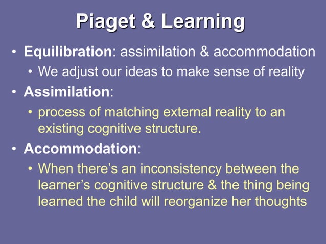 Jean Piaget Theory Of Cognitive Development | PPT | Education