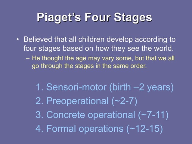 Jean Piaget Theory Of Cognitive Development | PPT | Education