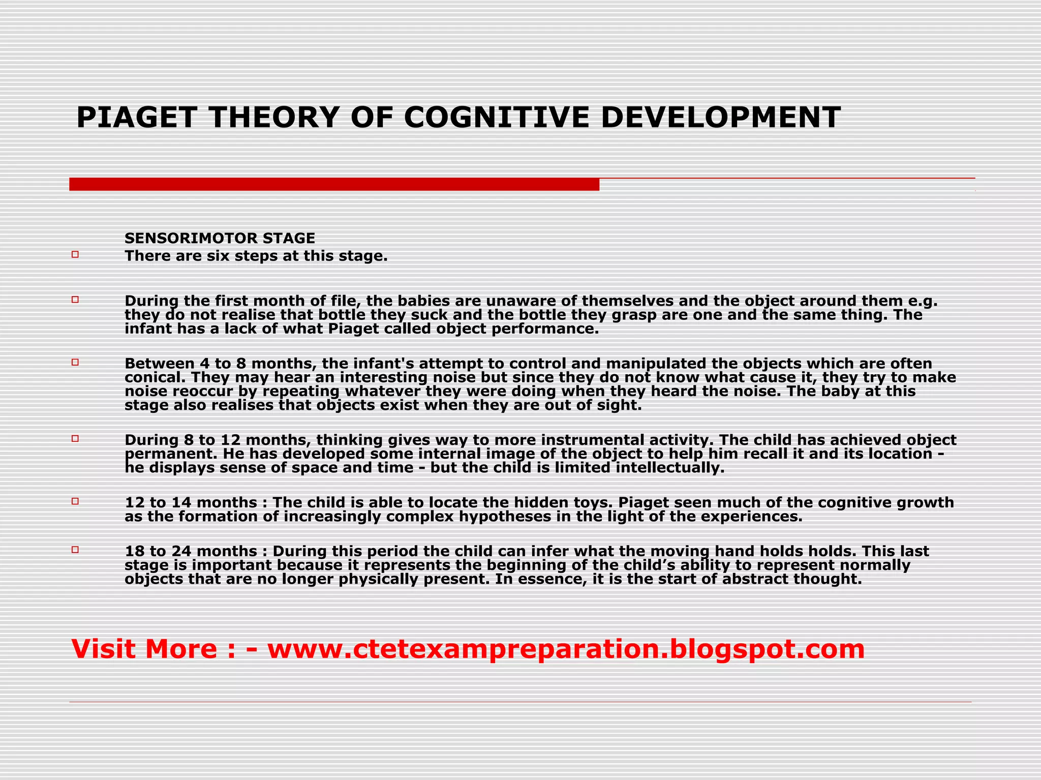 Piaget theory of cognitive development | PPT