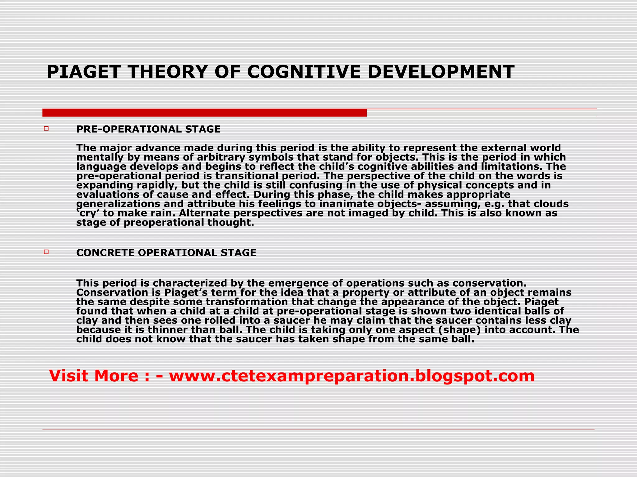 Piaget theory of cognitive development | PPT