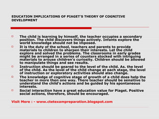 Piaget theory of cognitive development | PPT